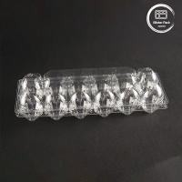 China 12 Cell Transparent PET Egg Tray Customizable Logo Plastic Egg Container for Storage for sale