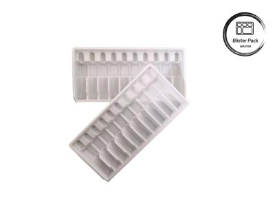 Cina Vassoio per le fiale di plastica modellato a vuoto su misura, Bottiglia bianca per medicine con confezione in vesciche per flaconcini da 10 ml in vendita