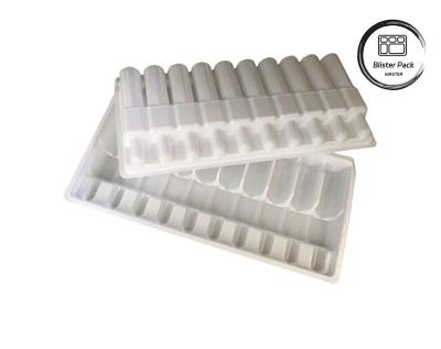 Cina Vassoio per le fiale di plastica modellato a vuoto su misura, Bottiglia bianca per medicine con confezione in vesciche per flaconcini da 10 ml in vendita