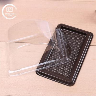 Cina Tavolo di torte di plastica trasparente semicircolare su misura con coperchio con imballaggio di biscotti con etichetta sigillata in vendita