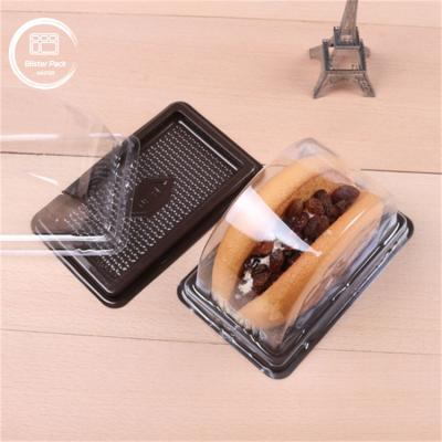 Cina Tavolo di torte di plastica trasparente semicircolare su misura con coperchio con imballaggio di biscotti con etichetta sigillata in vendita