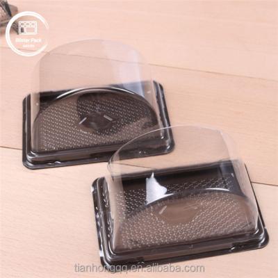 Cina Tavolo di torte di plastica trasparente semicircolare su misura con coperchio con imballaggio di biscotti con etichetta sigillata in vendita