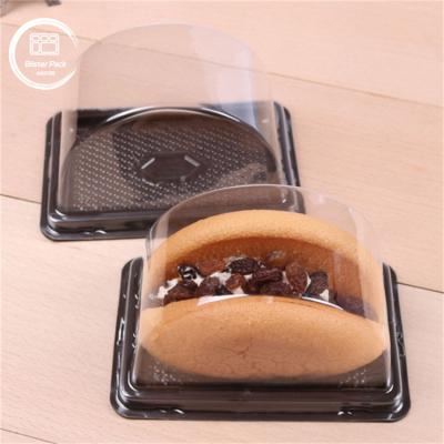Cina Tavolo di torte di plastica trasparente semicircolare su misura con coperchio con imballaggio di biscotti con etichetta sigillata in vendita