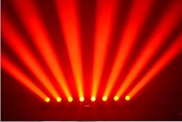 Cina Gli occhi della luce 8 del carrello del fascio di RGBW DJ LED mettono in scena la luce stroboscopica 100W 3200K - 10000K in vendita
