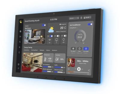 China Octa Core Smart Home Control Panel OEM Featuring Glass Glass Touch Panel Ensuring High Light Transmission and Automation Control for sale