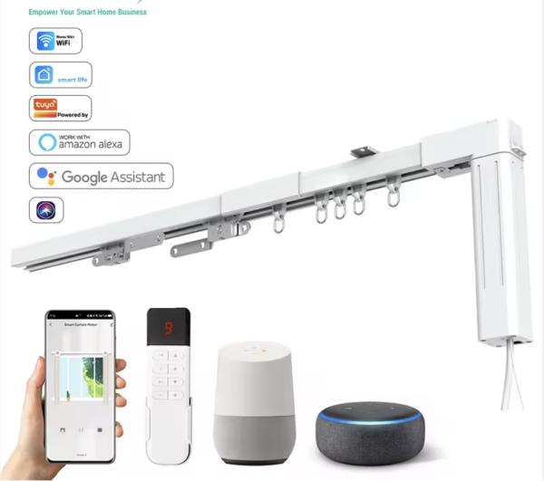 Quality Operatingtemperature Minus 10 Celsius To 50 Celsius Smart Curtain Tracks Equipped With Silent DC Motor Ideal For Office And Hotel for sale