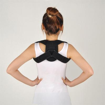 China Back brace posture corrector and orthopedic shoulder brace black yellow color S-XXL five size for sale