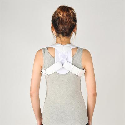 China Adjustable back posture corrector and shoulder back posture brace white Neoprene has S-XXL size for sale
