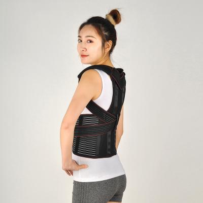 China adjustable back posture corrector and shoulder back brace Black four size for sale