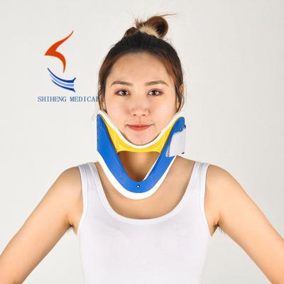 China Easy to transport Medical external fixation brace first aid neck collar blue and yellow for sale