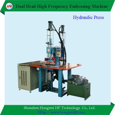 China Dual head High Frequency Welding Machine with hydraulic press for sale
