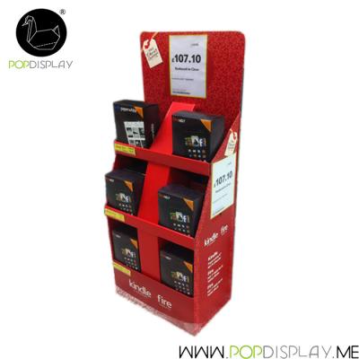 China Free Standing Promotional Paper Display Material Recyclable Corrugated Cardboard POS Display Stand en venta