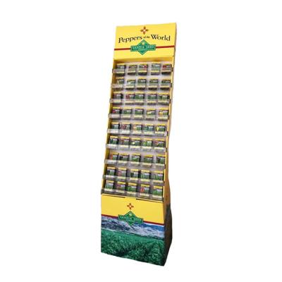 China Recyclable Material Free Custom Design Cheaper High Quality Recyclable Promotion Floor Seed Display Stand en venta