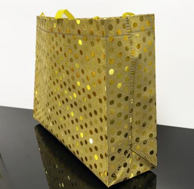 China 44*15*24cm Gouden Metaal Gelamineerd Winkelend Carry Bags Te koop