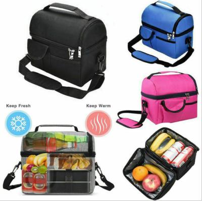 China saco isolado preto grande do almoço da folha de alumínio do volume de 43*34*34cm à venda