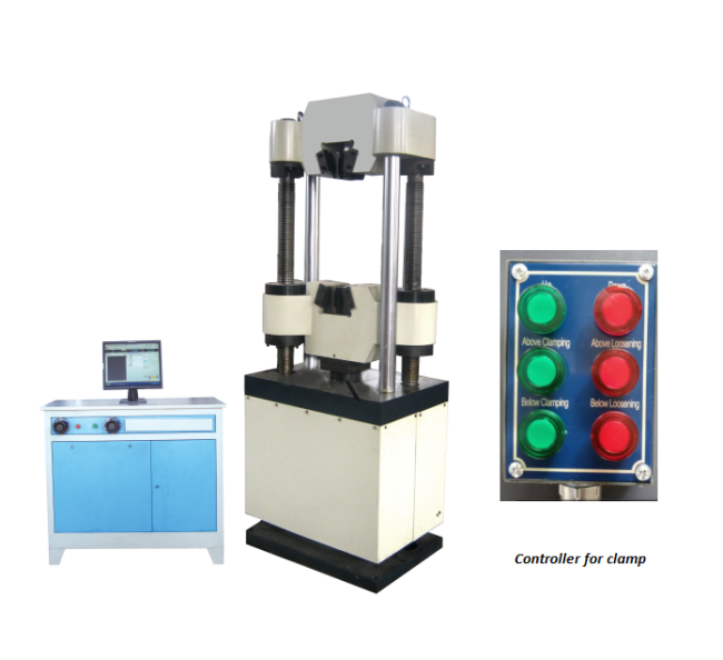 Testing Compression Compress Aluminum 2000kn 100 Ton Hydraulic Universal Tensile Test Machine