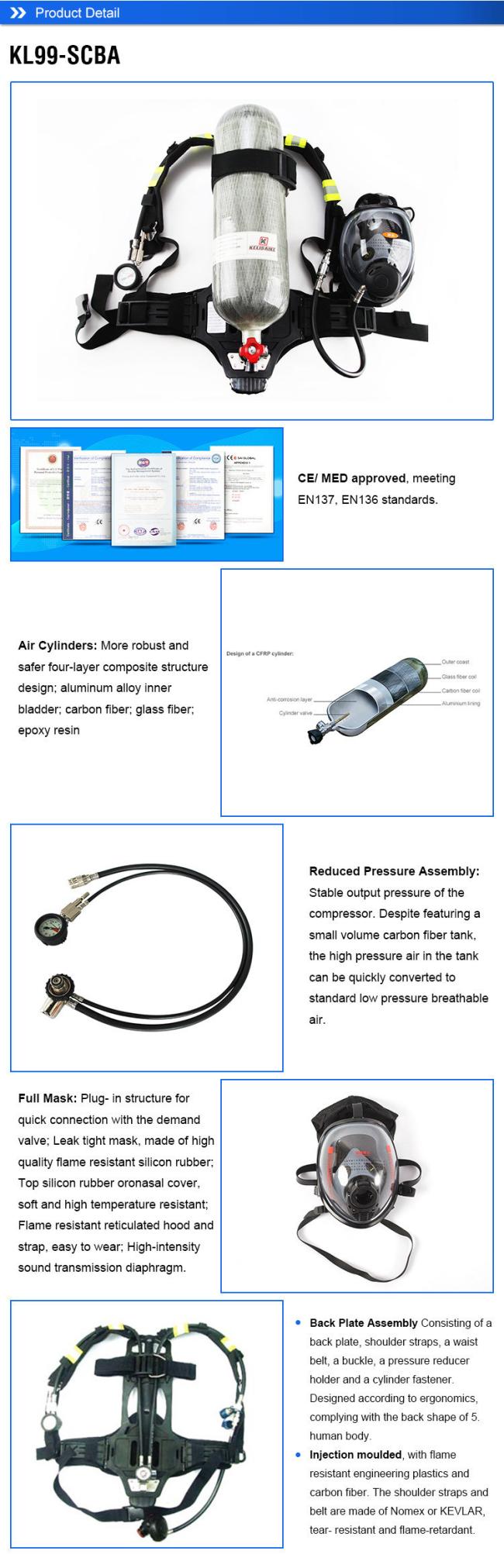 6.8L/9L Carbon Tank Air Breathing Apparatus for Emergency Protection Equipment