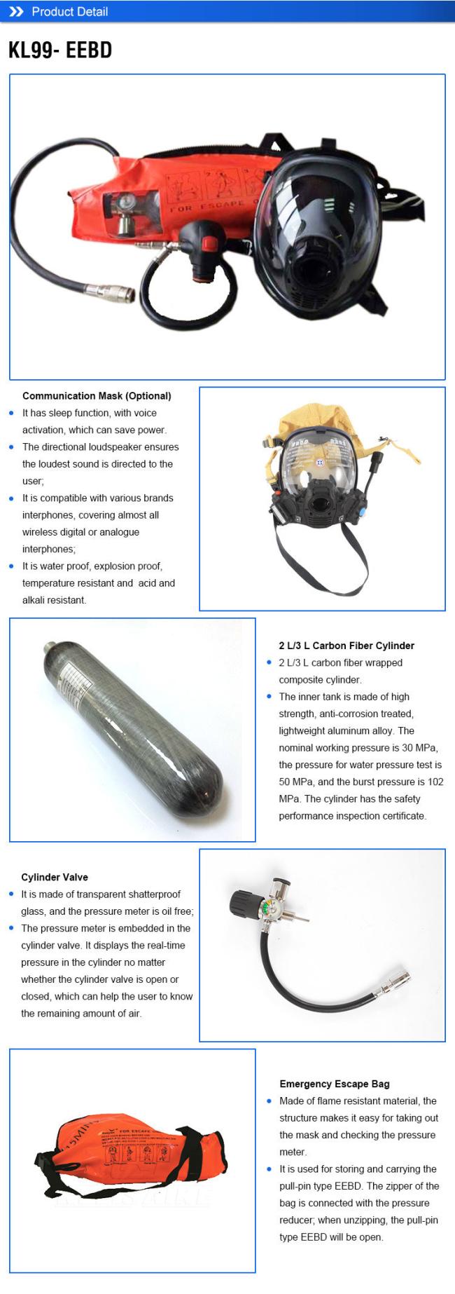 Fire Fighting Equipment Emergency Escape Breathing Device Eebd