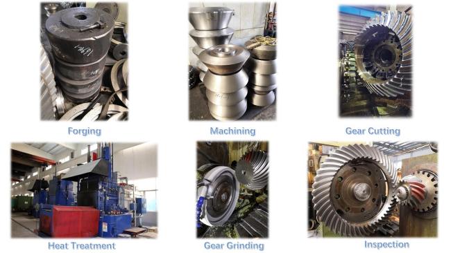 16 Module 20CrNi2MoA Bevel Spiral Gear Grinding Transmission Gears 1