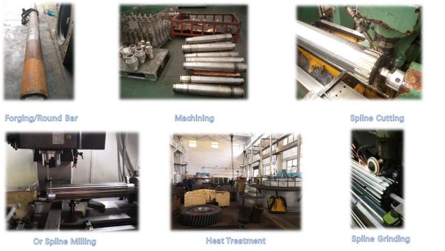 Rectangular Spline Gear Shaft Alloy Steel 20CrMnTi Gear Drive Shaft 2