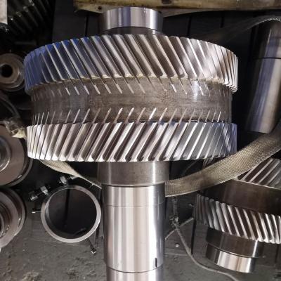 China DIN 18CrNiMo7 Steel 4 Module 77T Double Helical Gears For Gearbox for sale