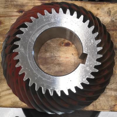 중국 고부하 스파이럴 베블 기어 AGMA 10-12 정밀 부품 가공 판매용