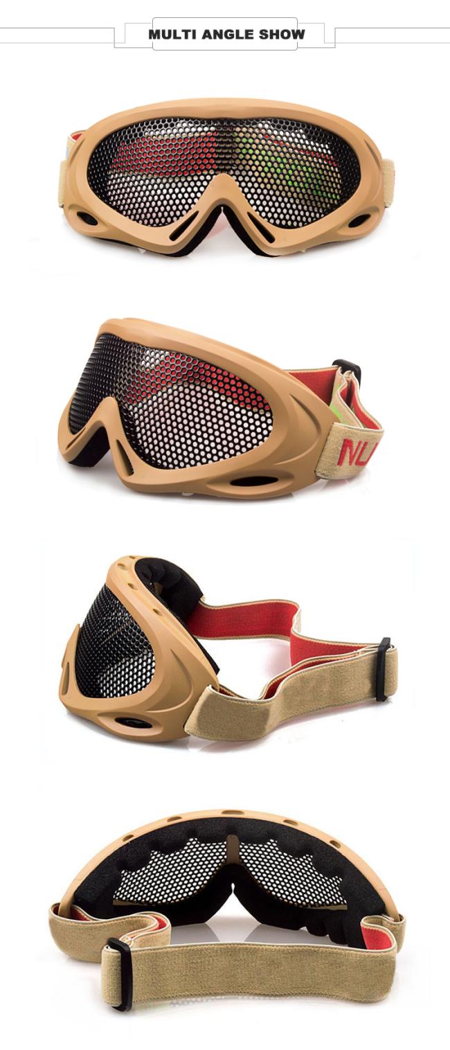 High quality protection tactical goggles safety iron mesh military goggles