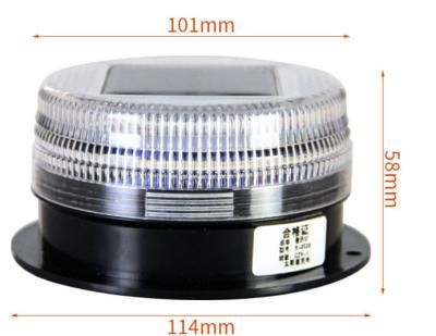China Traffic Roadworks Barricade Light Solar Car Mounted Warning Light LED Red Blue Magnetic Sentry Box Explosion Flashing for sale