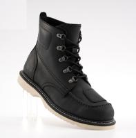 China Leather Wedge Work Boots CE EN ISO 20345 Safety Shoes Anti-Slip Anti-Static 3-5CM Heel for sale
