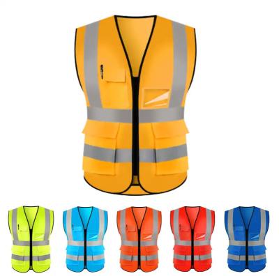 Cina Giubbotto di sicurezza stradale riflettente ad alta visibilità Giubbotto protettivo elettrico con tasche in vendita