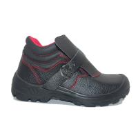 China CE Certified Dual Density PU Welding Shoes Cow Leather High Cut Anti Impact Safety Footwear for sale