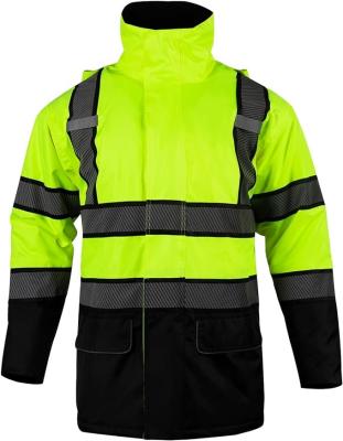 China Reflectieve winter warm werkkleding, constructieoveralls met goed zicht Te koop