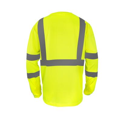 Cina Ingrosso T-shirt fluorescente arancione O collo riflettente di sicurezza maschile logo personalizzato manica Hi Vis in vendita