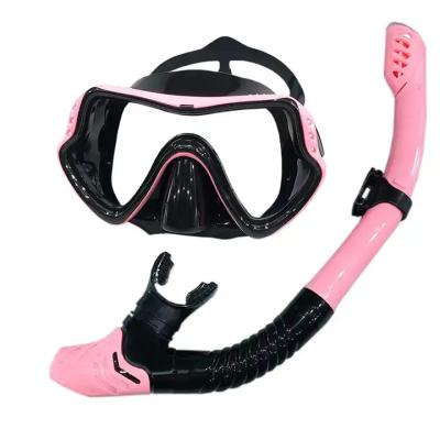 China High Quality Adult Snorkel Diving Scuba Set With Anti-Fog Coated Glass Purge Valve And Anti-Splash Silicon Mouth Piece for sale