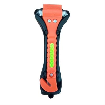 China Glass Breaker Car Safety Hammer Emergency Seat Belt Cutter With Reflector for sale