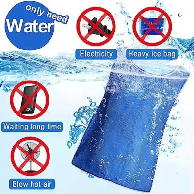 China Verdampend ijs koel vest Blauw PVA water geactiveerd vest met reflecterend band airconditioner jas voor buiten Te koop