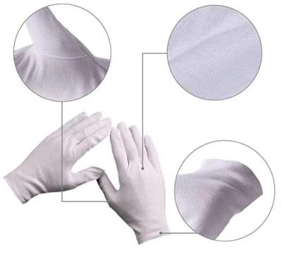 Cina Ingrosso di utensili industriali Guanti da lavoro in cotone bianco per imballaggio Guanti antiimpronte digitali Guanti di sicurezza in vendita