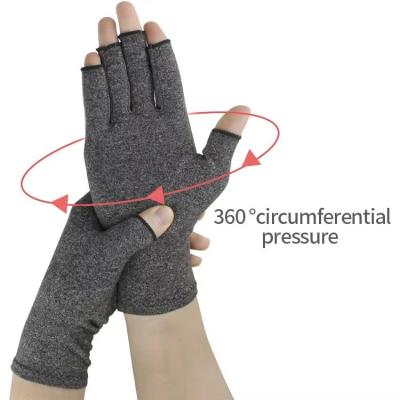 Cina Metà senza dita T Tipaggio A Antirreumatoide Artrite Compressione Manoterapia di cotone Guanti di spandex per donne Sollievo dal dolore in vendita