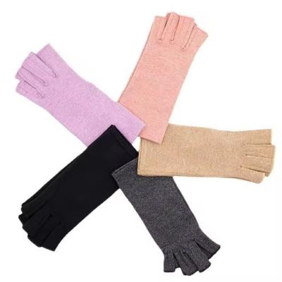 Cina Metà senza dita T Tipaggio A Antirreumatoide Artrite Compressione Manoterapia di cotone Guanti di spandex per donne Sollievo dal dolore in vendita