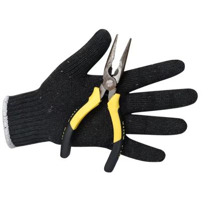 Cina Guantoni caldi Maglieria di cotone nero Manichetta bianca, resistente all' usura, Costruzione, riparazione auto, Hardware, Giardinaggio Uso Sicurezza in vendita