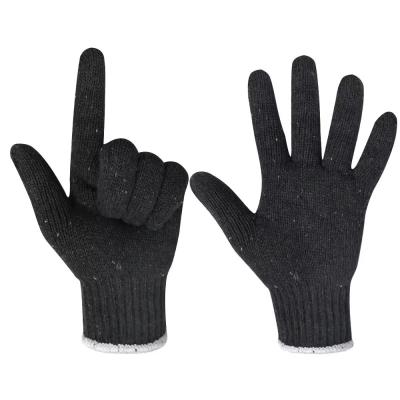 Cina Guantoni caldi Maglieria di cotone nero Manichetta bianca, resistente all' usura, Costruzione, riparazione auto, Hardware, Giardinaggio Uso Sicurezza in vendita