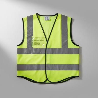 China S M L XL XXL High Visibility Safety Vest Durable Fabric Reflective Strips for Construction Road Work and Industrial Safety for sale
