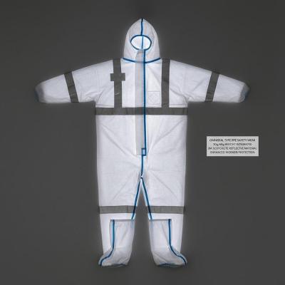 China Omniseal Type PPE Safety Wear 30g 60g Weight Integrated 3M Scotchlite Reflective Material for Enhanced Worker Protection for sale