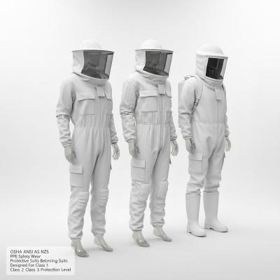 China OSHA ANSI AS NZS PPE Safety Wear Protective Suits Beekeeping Suits Designed For Class 1 Class 2 Class 3 Protection Level for sale