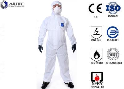 Китай Слоистый пластик на основе ткани PE XL белый с Coveralls Не-сплетенными SMS химическими устойчивыми продается