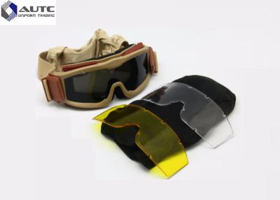China Spherical Military Style Sunglasses , Ballistic Shooting Glasses Elastic Headband Strap for sale