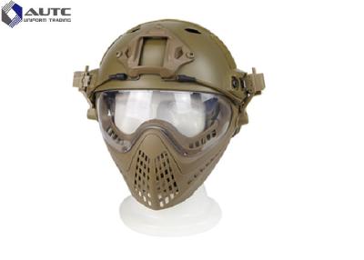 China TPU PC Lens High Cut Ballistic Helmet Accessories With Face Shield for sale
