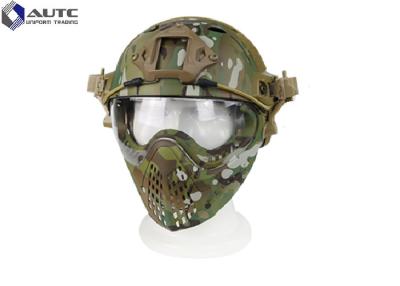 China TPU PC Lens High Cut Ballistic Helmet Accessories With Face Shield for sale
