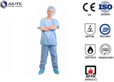 Cina Il dottore clinico Light-blue Scrubs Fluid Resistant senza filaccia con il legame della vita in vendita