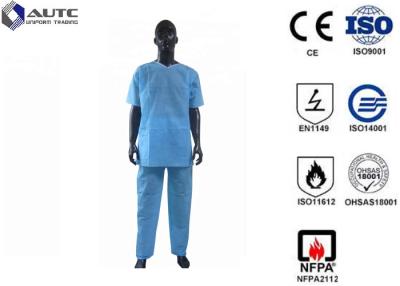 Cina Il dottore clinico Light-blue Scrubs Fluid Resistant senza filaccia con il legame della vita in vendita
